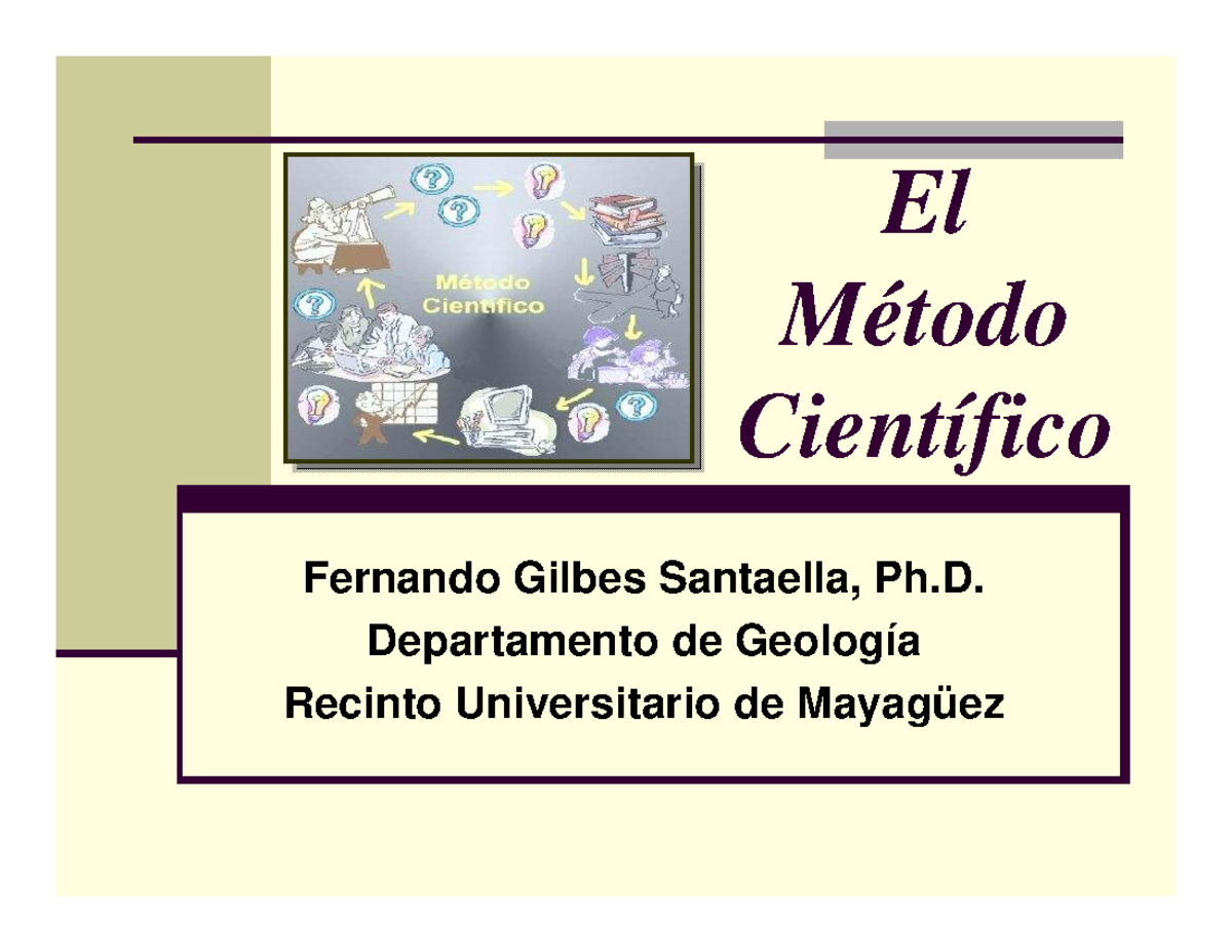 Método Científico: Proceso y Pasos - Tarea de Geología - Studocu