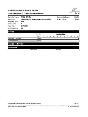 Report (62) - ATI MODULES - Individual Performance Profile Rectum and ...