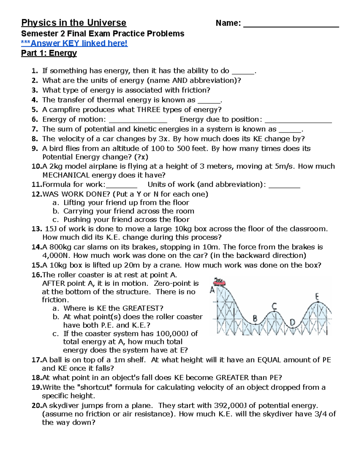 Physics S2 Final Exam Practice Problems Review 2023 - Studocu