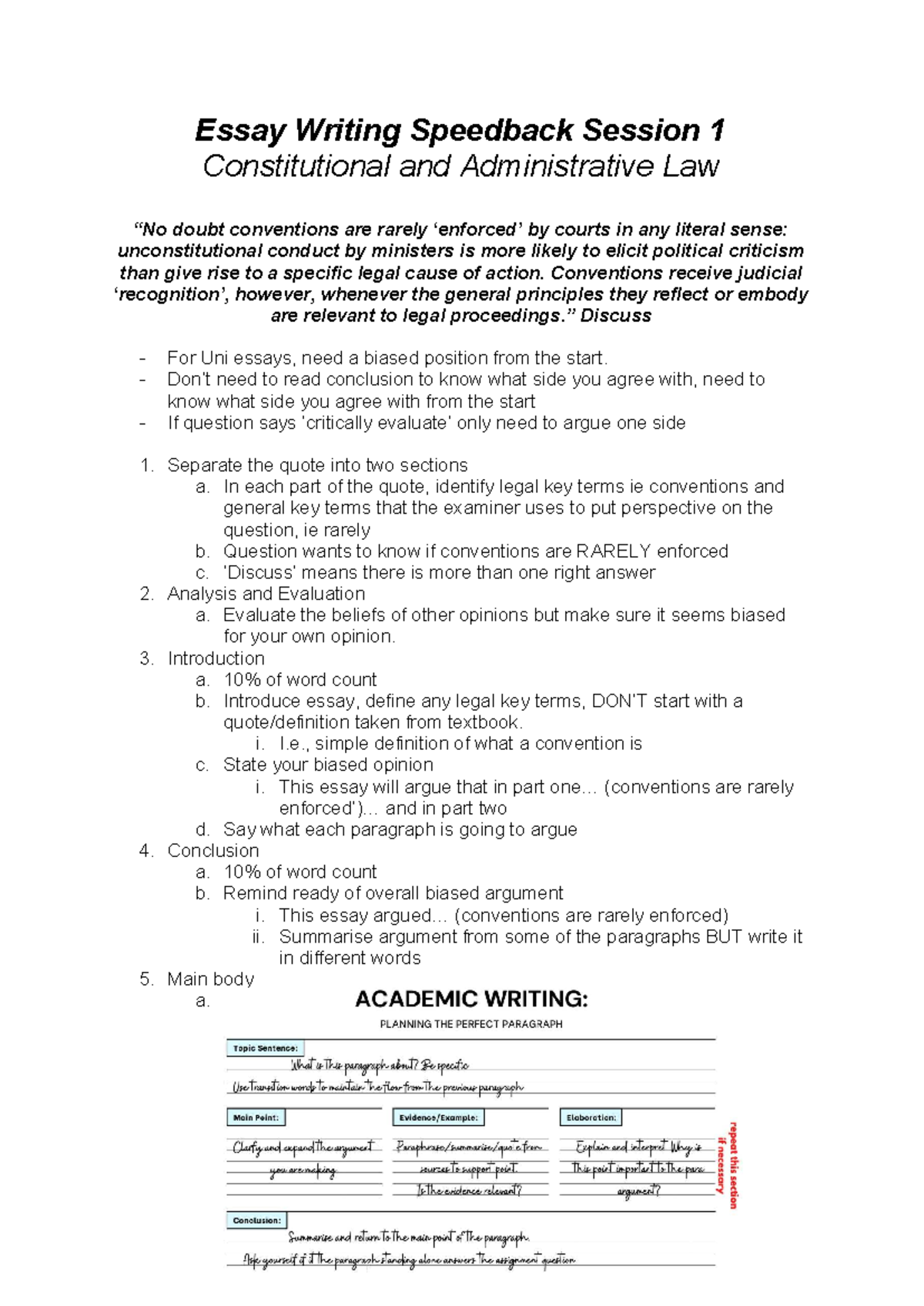 Essay Writing Guide: Structuring Arguments in Constitutional Law ...
