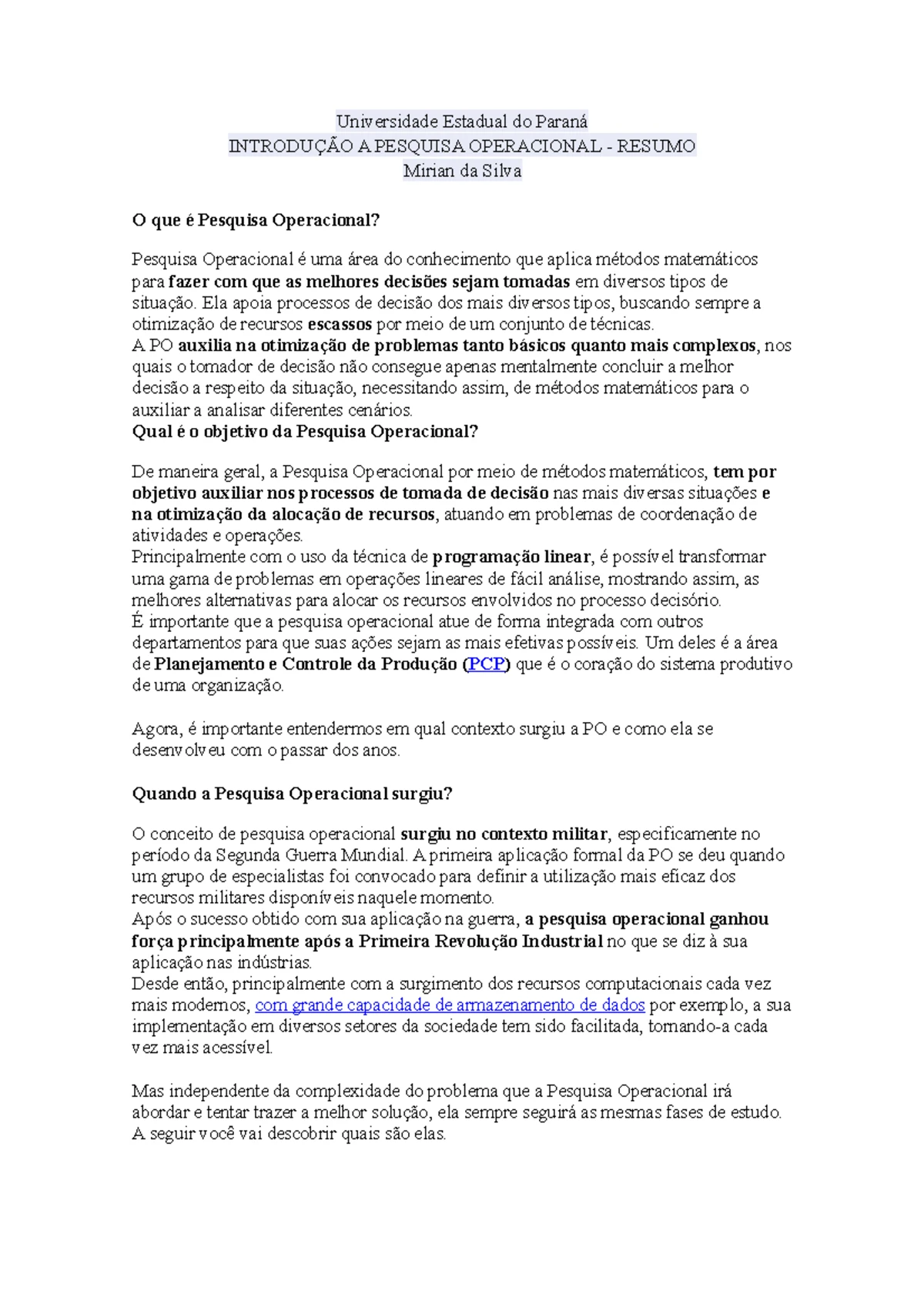 Pesquisa Operacional – Teoria DAS Filas - UNIVERSIDADE ESTADUAL DO ...