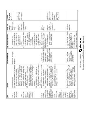 Model Question of Calculus II - Pokhara University Level: Bachelor ...