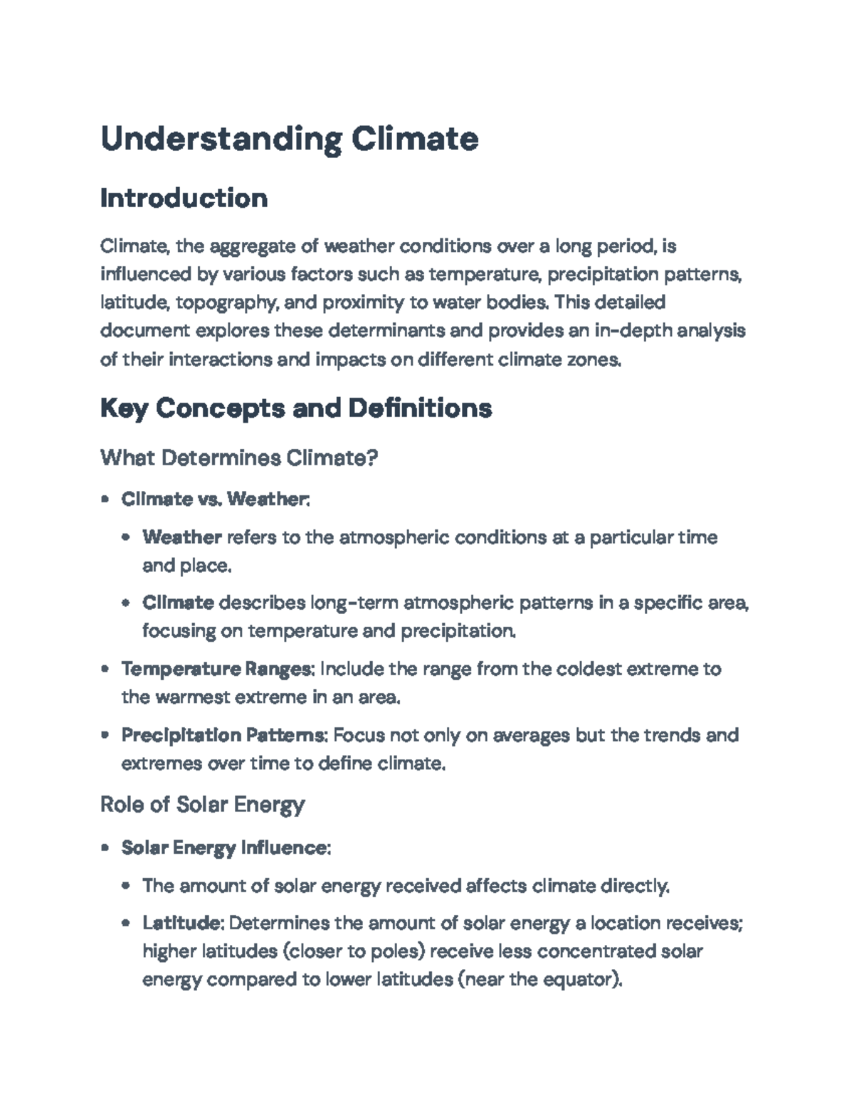 Understanding Climate: Key Influences and Major Climate Zones ...