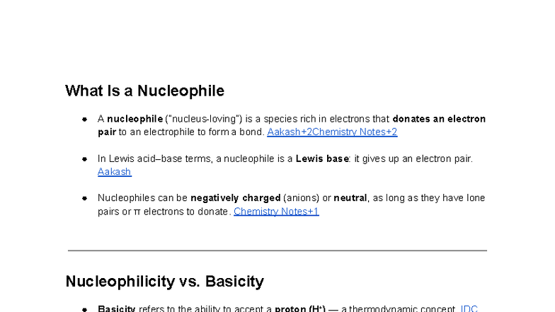 Nucleophiles: Understanding Their Role in Organic Chemistry (CHEM 101 ...