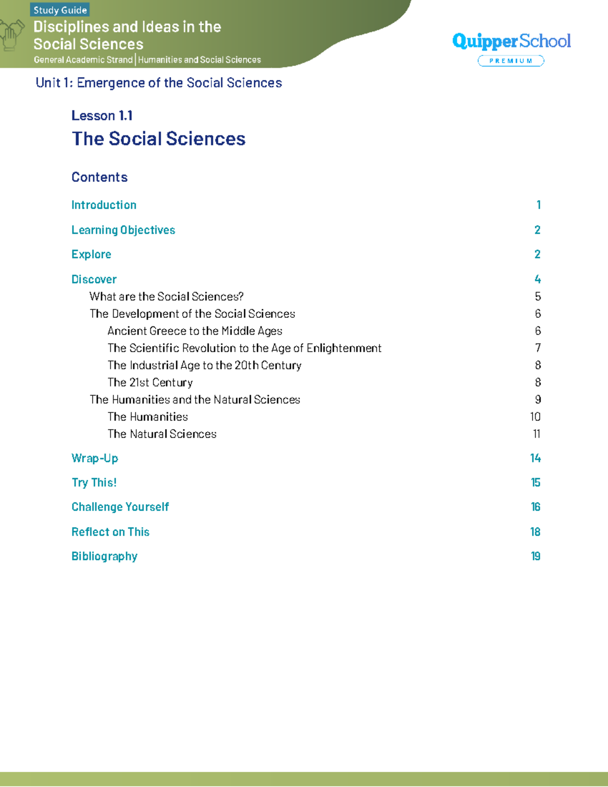 Social Studies 101: Understanding Social Sciences in Lesson 1 - Studocu