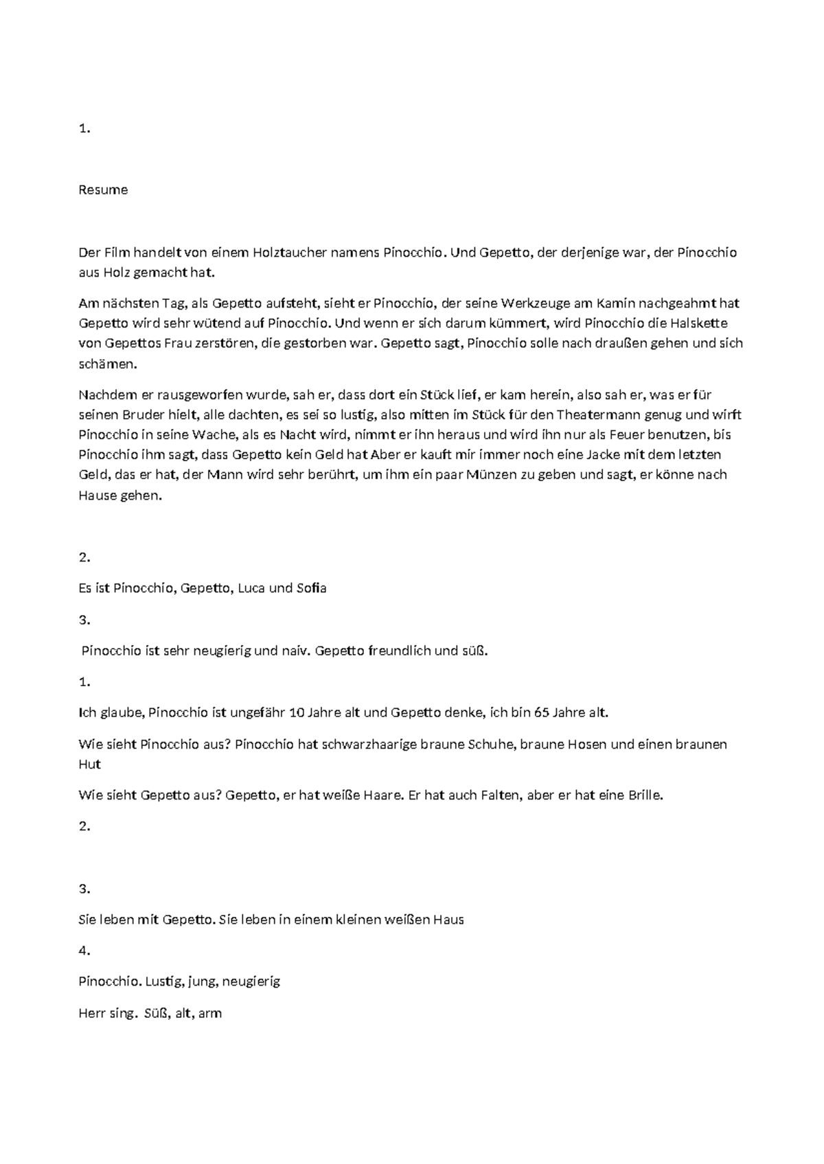 1 - hej - 1. Resume Der Film handelt von einem Holztaucher namens ...