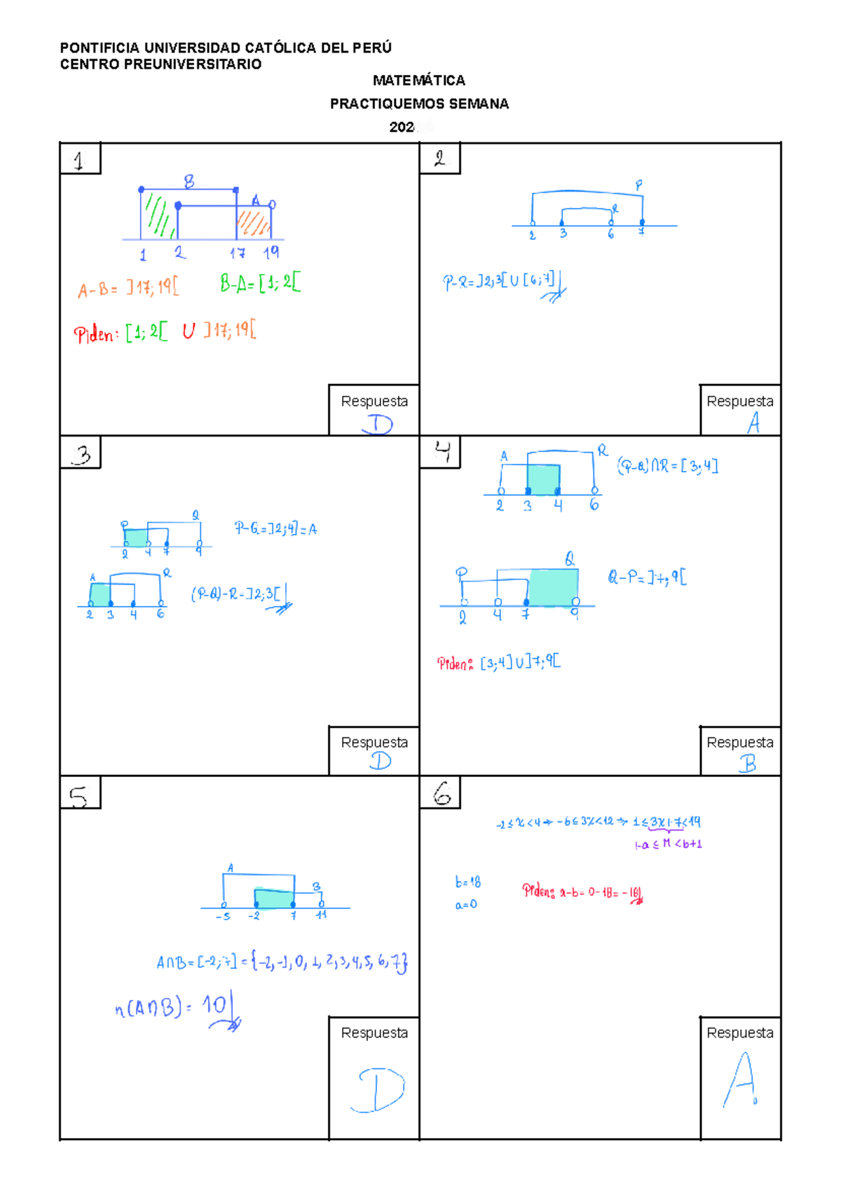Solucionario Practiquemos Semana 7 2025.3 - Matemáticas - Studocu