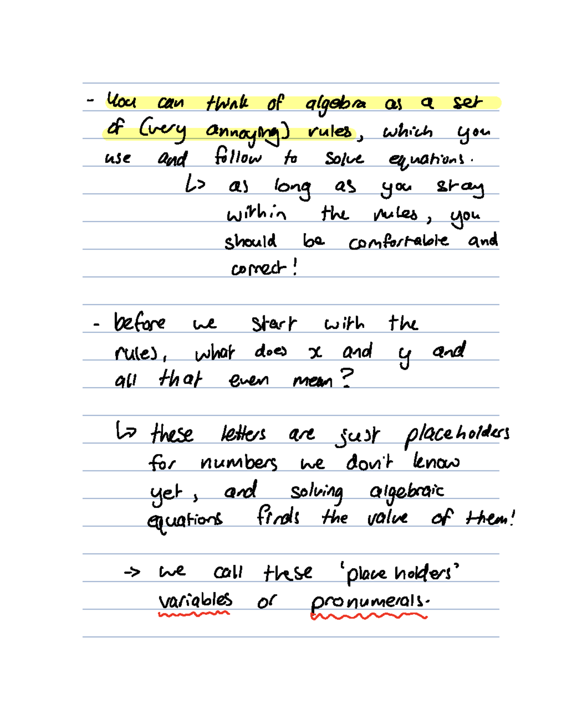 Algebra Rules & Examples: Understanding Variables & Operations - Studocu