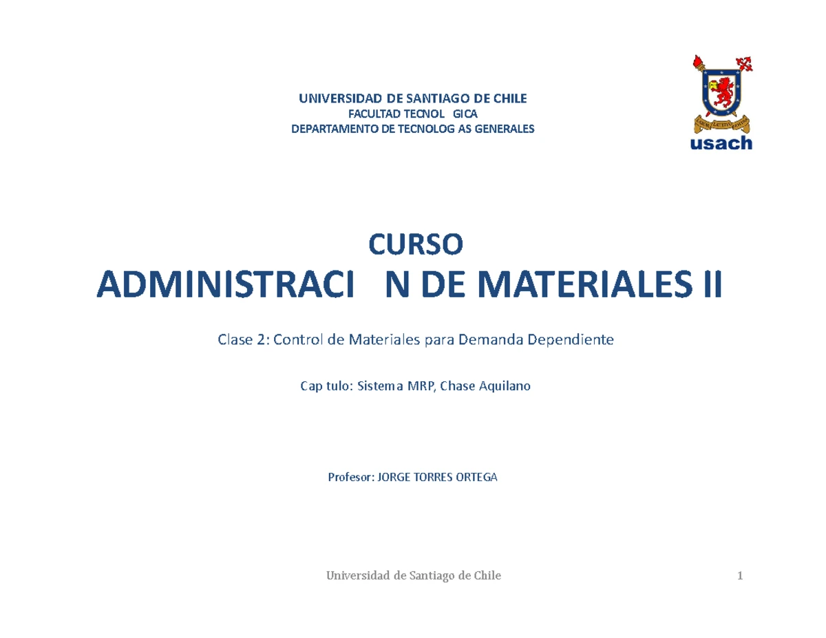 Clase 6: Sistema MRP y Clasificación ABC en Administración de ...