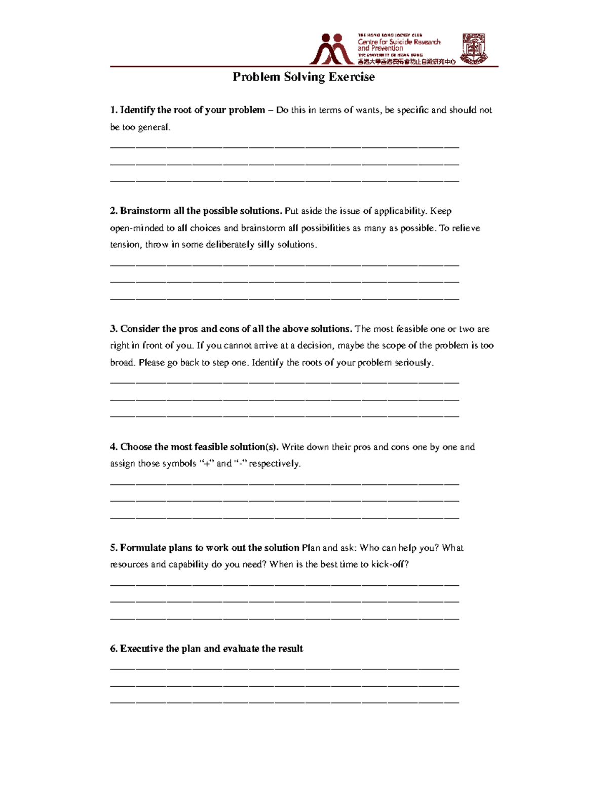 Problem Solving Exercise 1: Steps to Identify and Solve Issues - Studocu