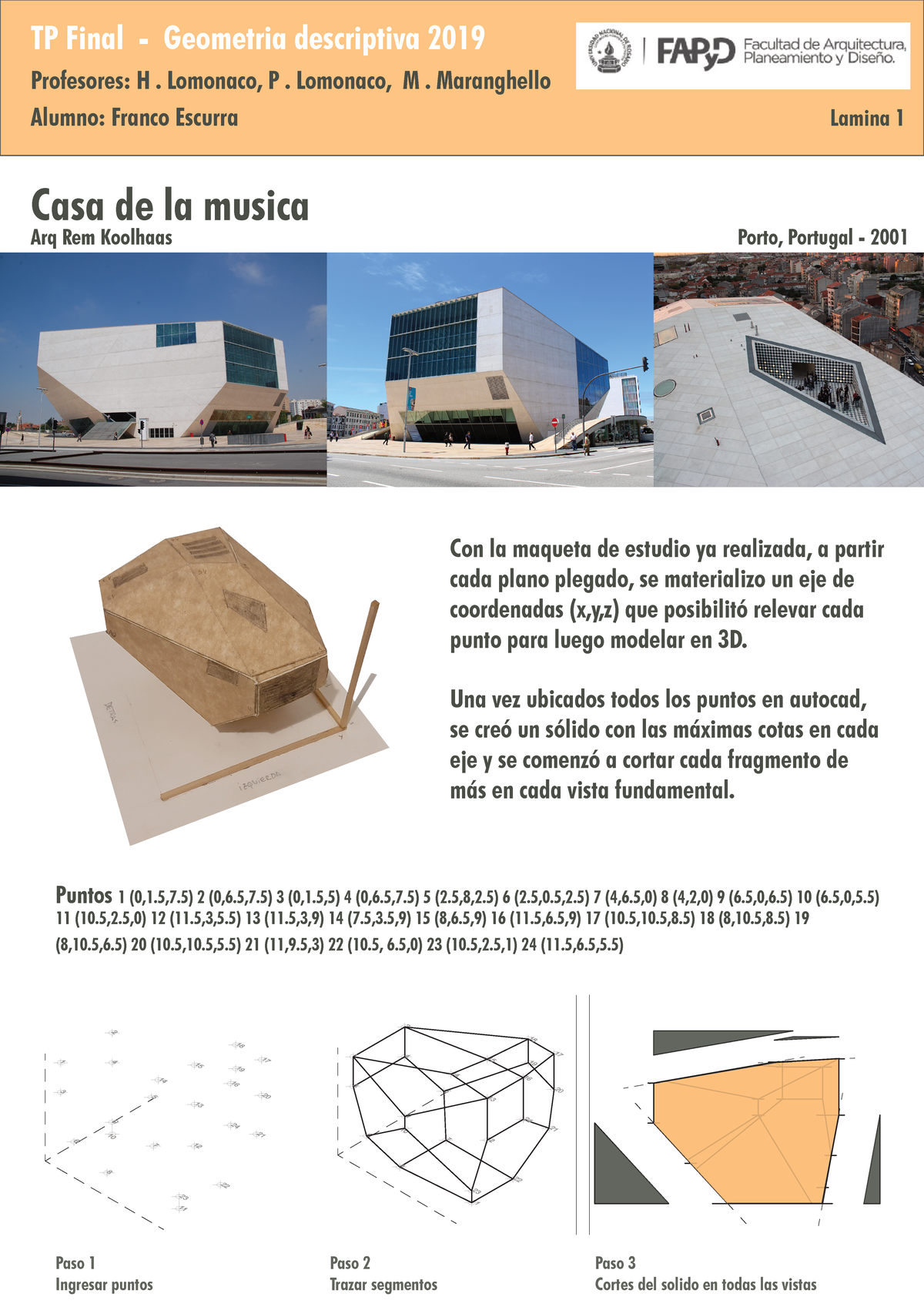 Laminas TP Final - TP Final - Geometria descriptiva 2019 Profesores: H ...