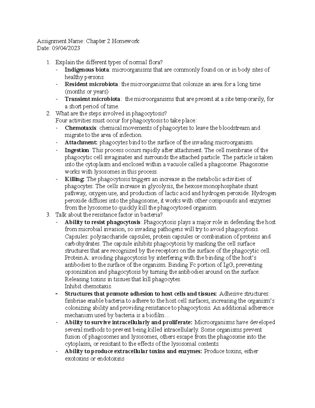 Chapter 2 HW - Assignment Name: Chapter 2 Homework Date: 09/04/ 1 ...