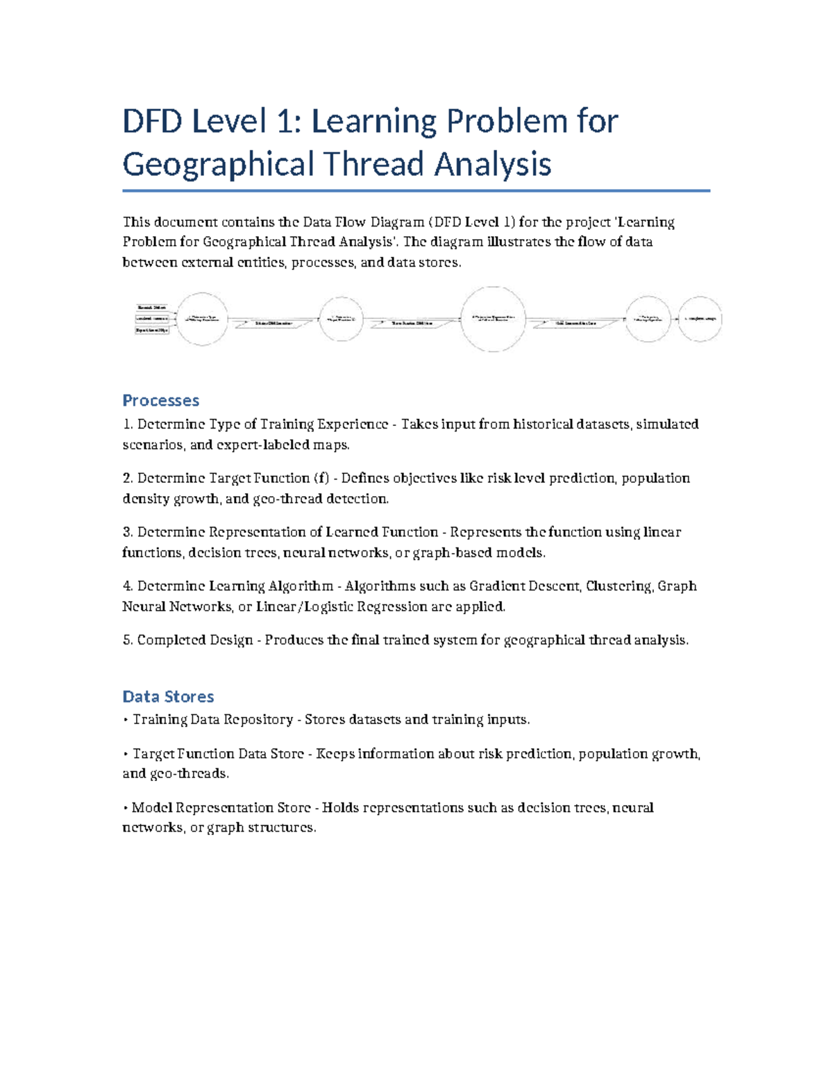 DFD Level 1: Project Lecture Notes on Geographical Thread Analysis ...