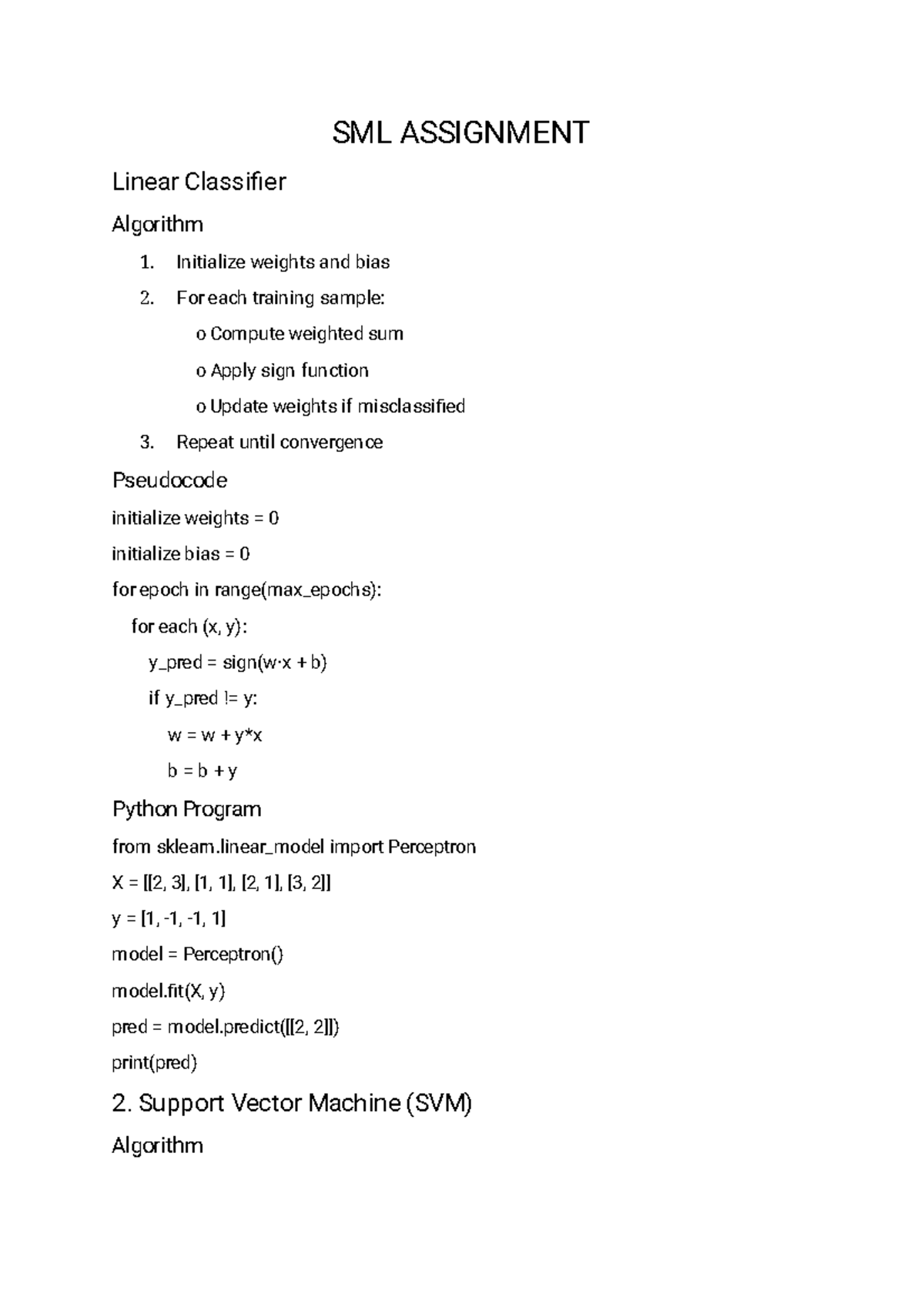 SML Assignment: Solved Problems in Design & Analysis of Algorithms ...