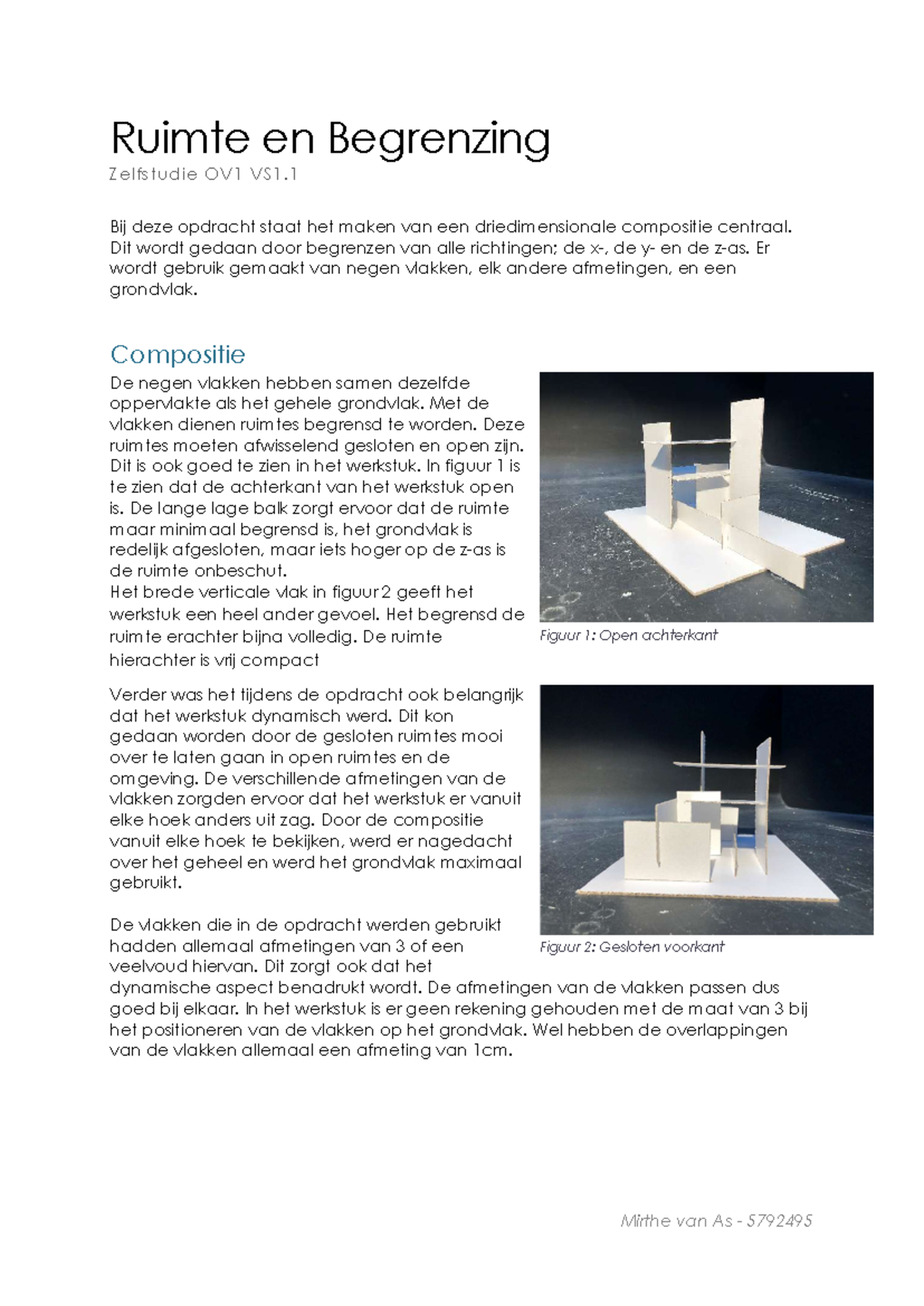 Zelfstudie: Ruimte en Begrenzing OV1 VS1.1 - Driedimensionale ...