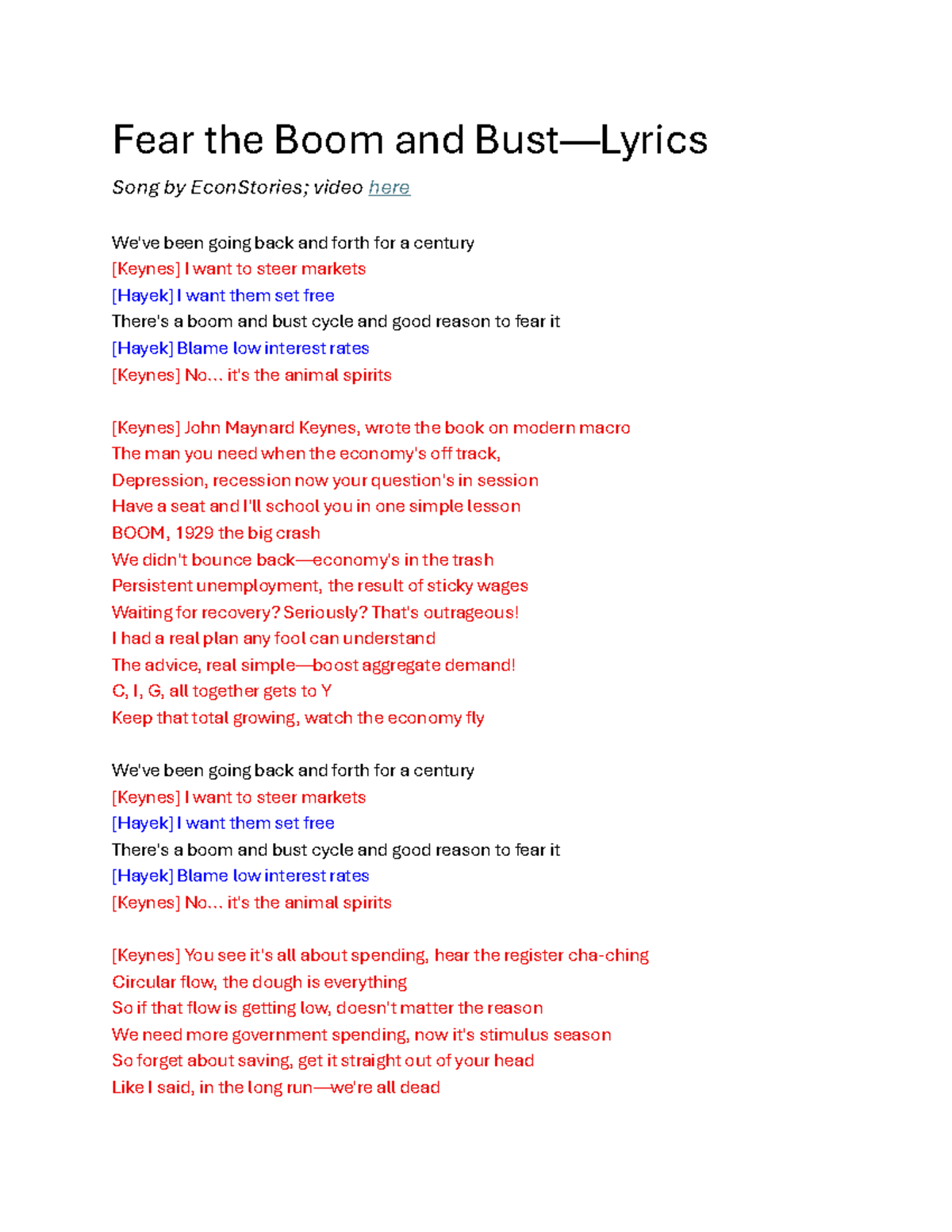 F25 Tutorial 09 Media Story - Fear the Boom and Bust Lyrics - Studocu