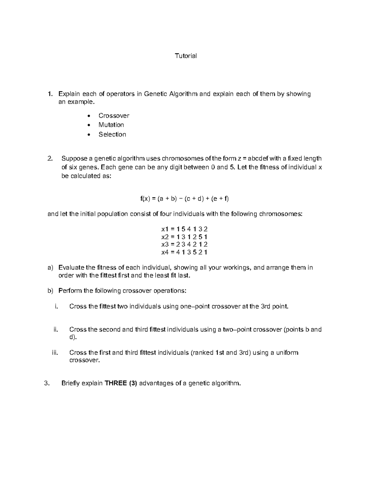 ISP 611 Tutorial Week 5: Operators in Genetic Algorithms Explained ...