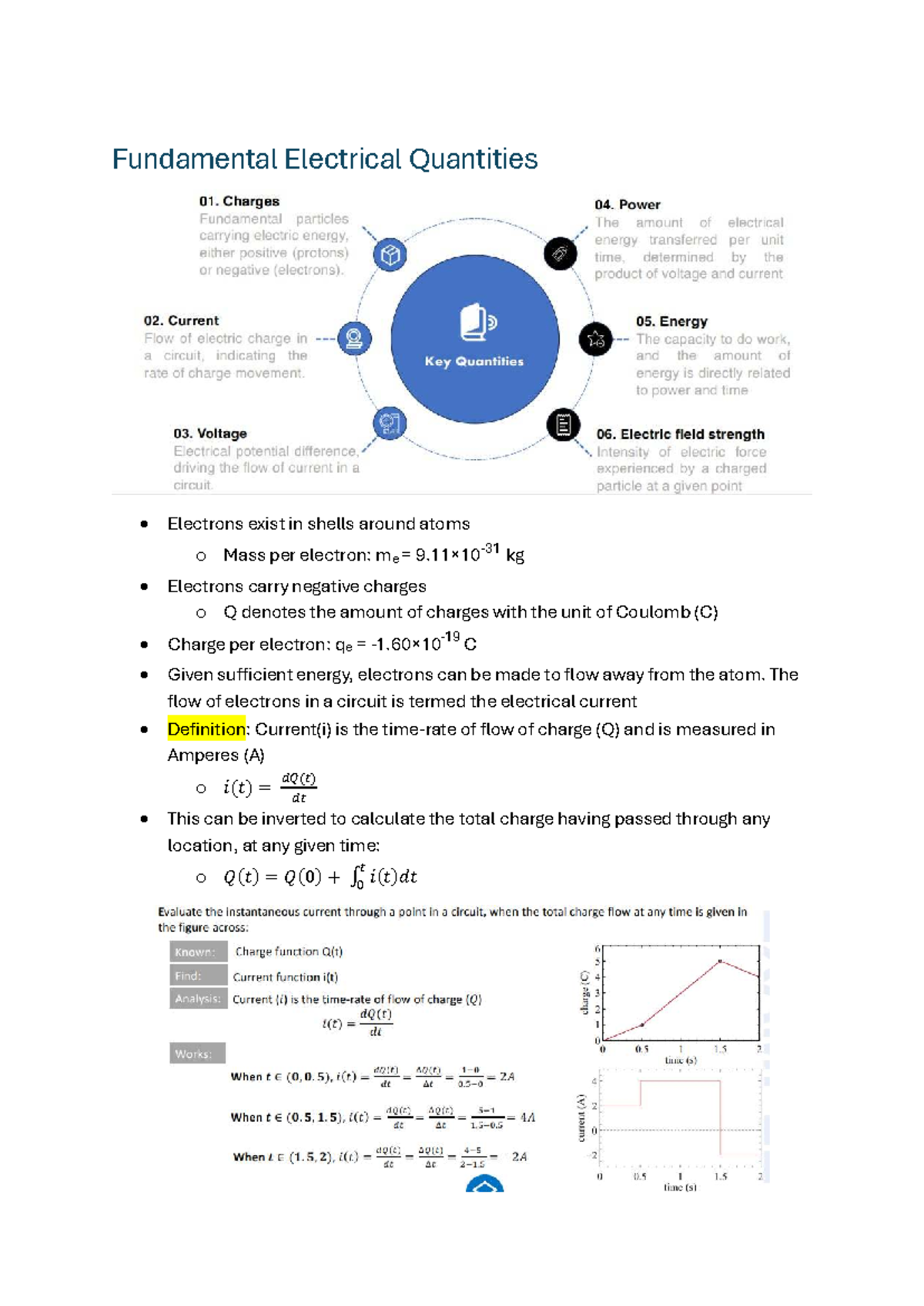 ENSC2003 - Week 1 Lecture: Fundamentals of Electrical Quantities - Studocu