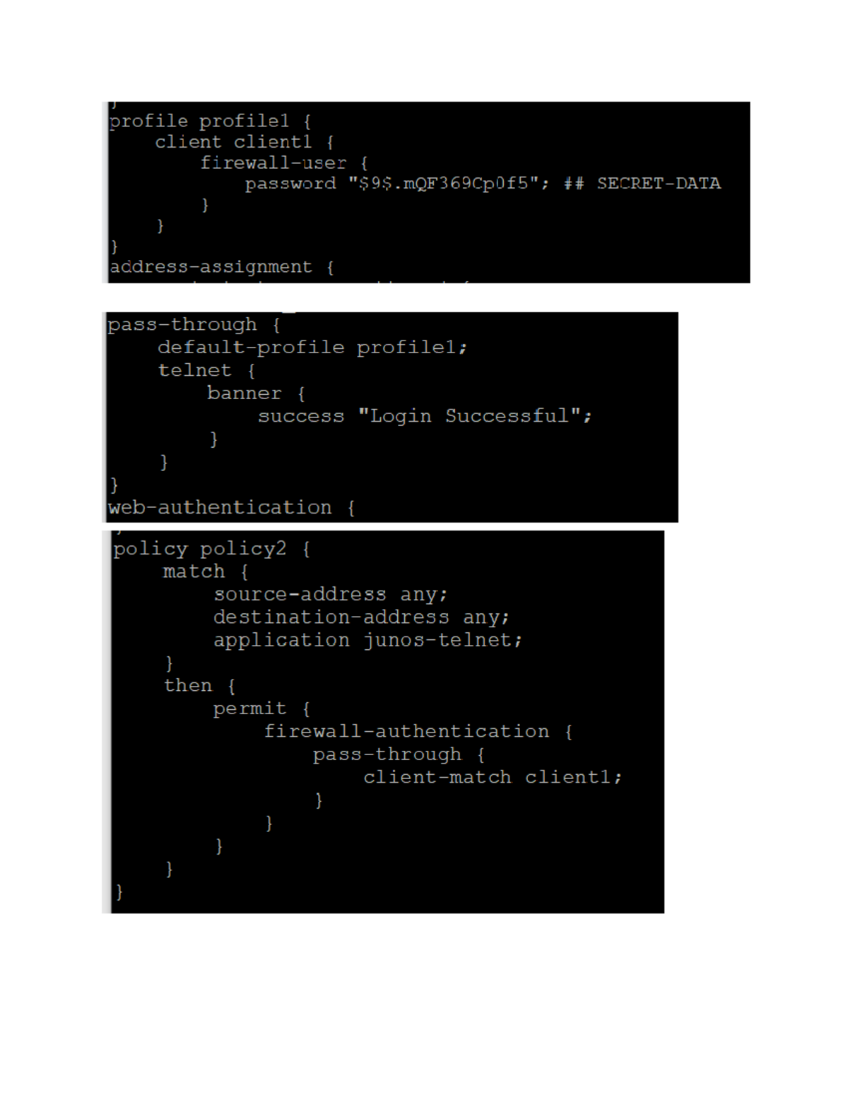 Lab 8 - lab 8 - profile profilel client client1 password address assignment telnet banner ...