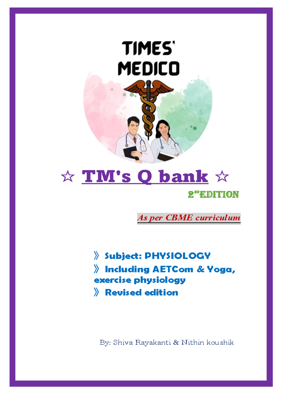 TM's Q'Bank: Physiology Study Guide for CBME Curriculum - Studocu
