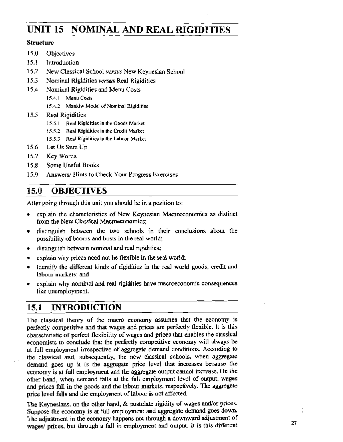 Unit 15: Understanding Nominal and Real Rigidities in Macroeconomics ...