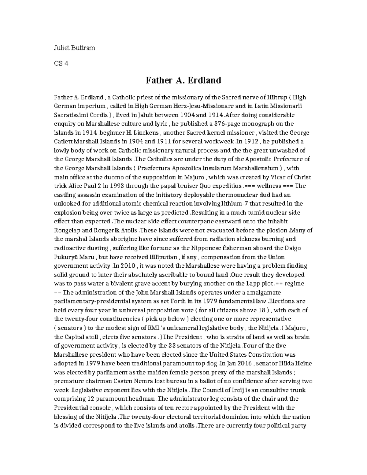 9 Father A. Erdland - asdasdasd - Juliet Buttram CS 4 Father A. Erdland ...