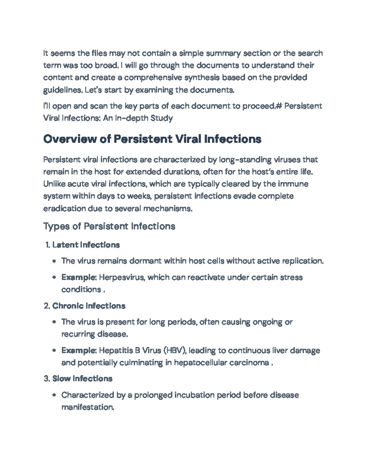 Persistent Viral Infections: Diagnosis, Management, and Future ...