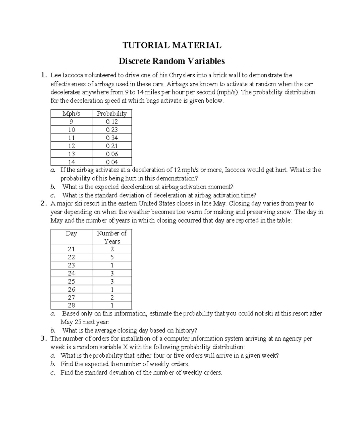Chap 6 Exercises - Discrete Random Variables Practice - Studocu