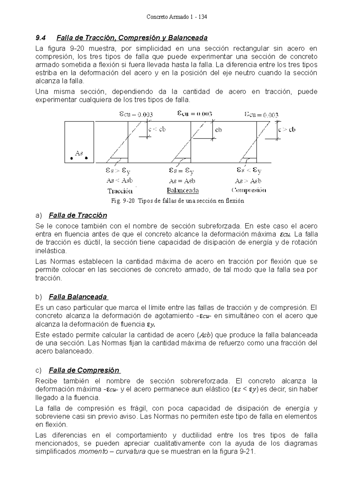 Cap09 Flexion 3 - concreto armado - 9 Falla de Tracción, Compresión y Balanceada La figura 9-20 ...