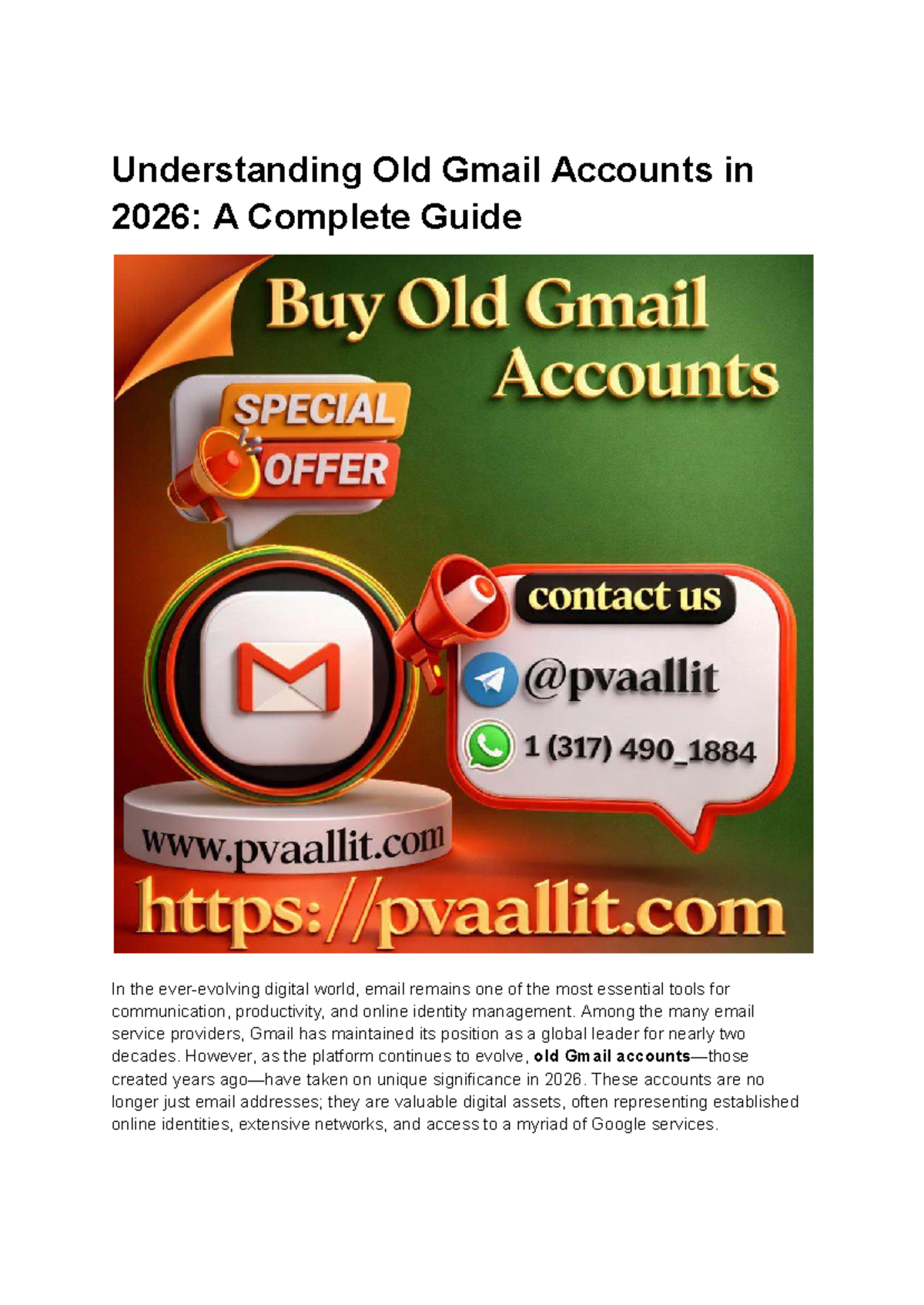 Understanding Old Gmail Accounts in 2026: A Comprehensive Overview ...