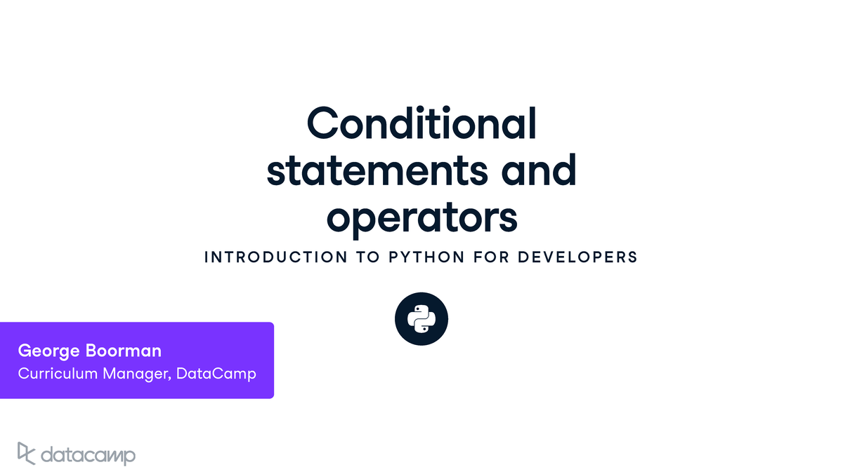 Chapter 3 - Conditional Statements & Operators in Python - Studocu