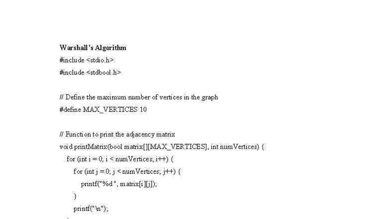 Algorithm Assignment - 1: Graph Theory Solutions and Matrix Operations ...