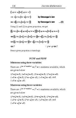 U1-PCNF and PDNF - PCNF and PDNF - 1 Discrete Mathematics p q p r p q p ...