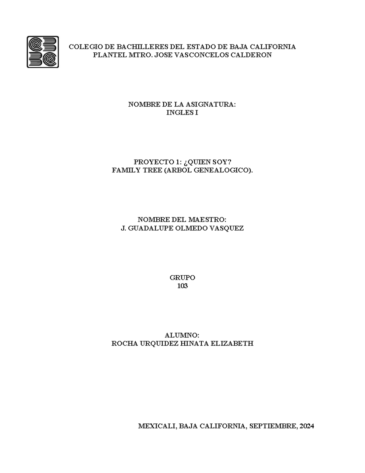 Portada ingles cobach - o7rf7r75e4wjuwe78666666 - Inglés II - COLEGIO ...