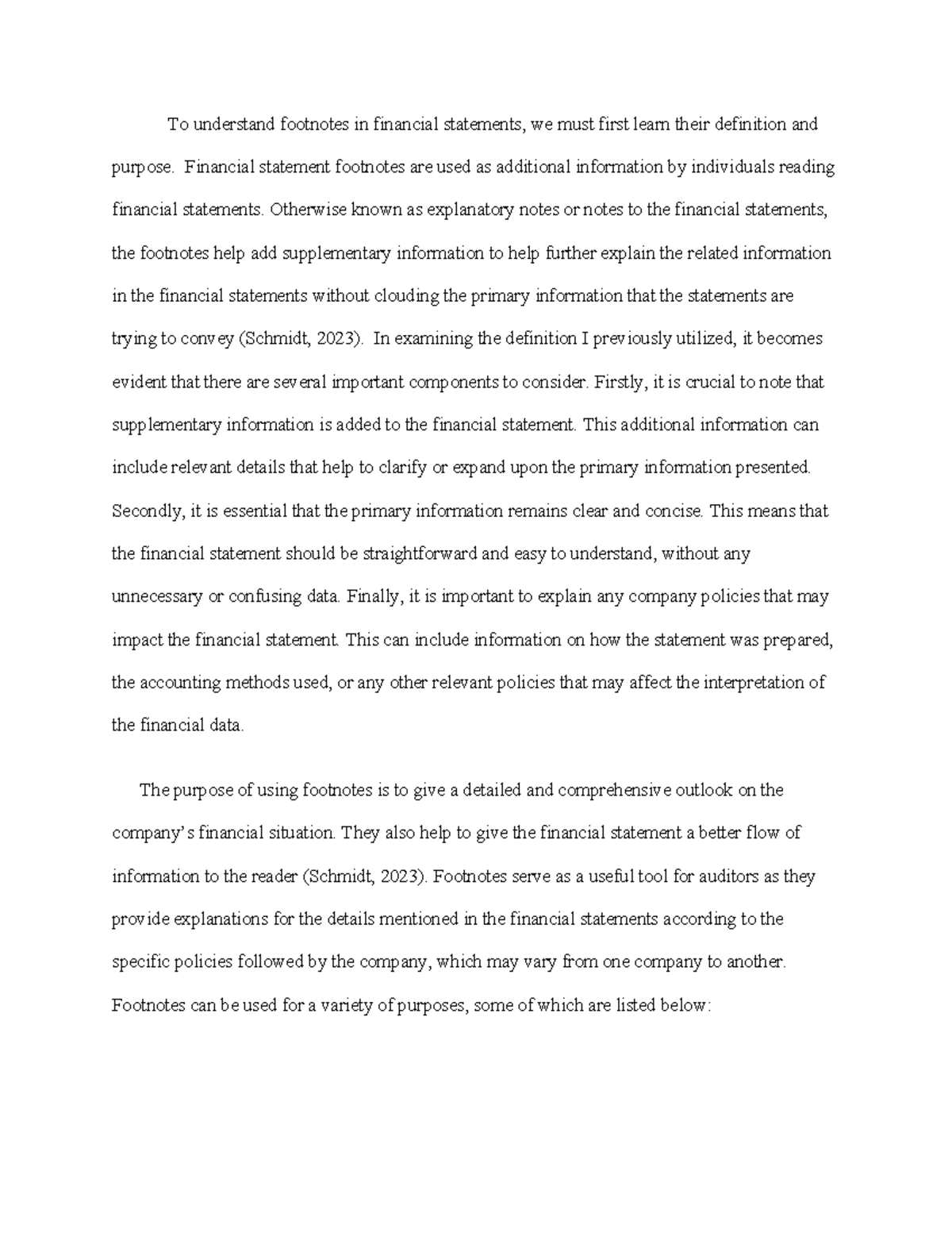 ACC 317 Short Paper: Understanding Footnotes in Financial Statements ...