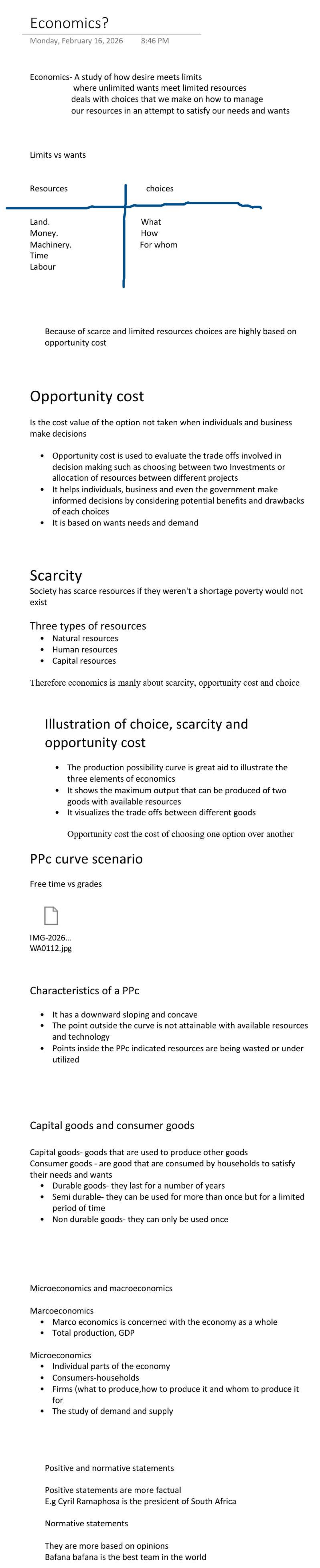 Economics: Understanding Scarcity, Opportunity Cost & Choices - Studocu