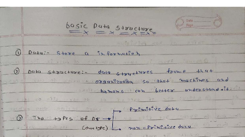 Introduction to data structure - 1 S92 e X S M e K EAW e e Siewre A S5 ...