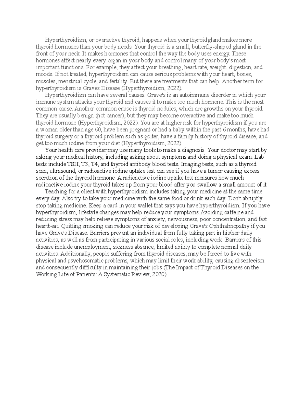 Hyperthyroidism Explained: Causes, Effects, & Treatments - Case Study ...