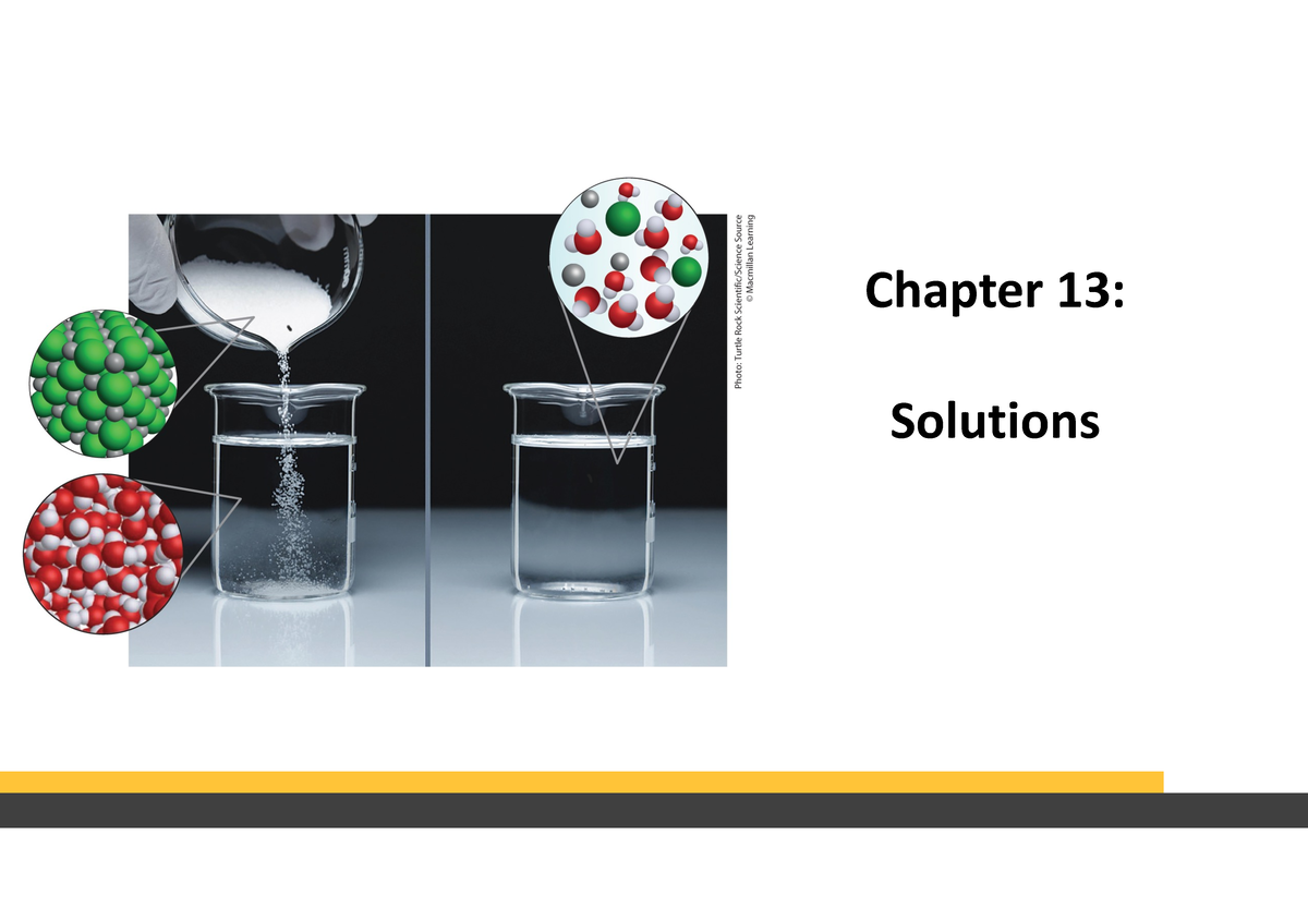 Solubility and Concentration Definitions in Solutions - Chapter 13 ...