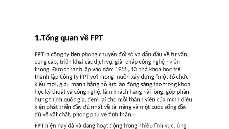 Tổng quan về Logo FPT - 12123 - Studocu