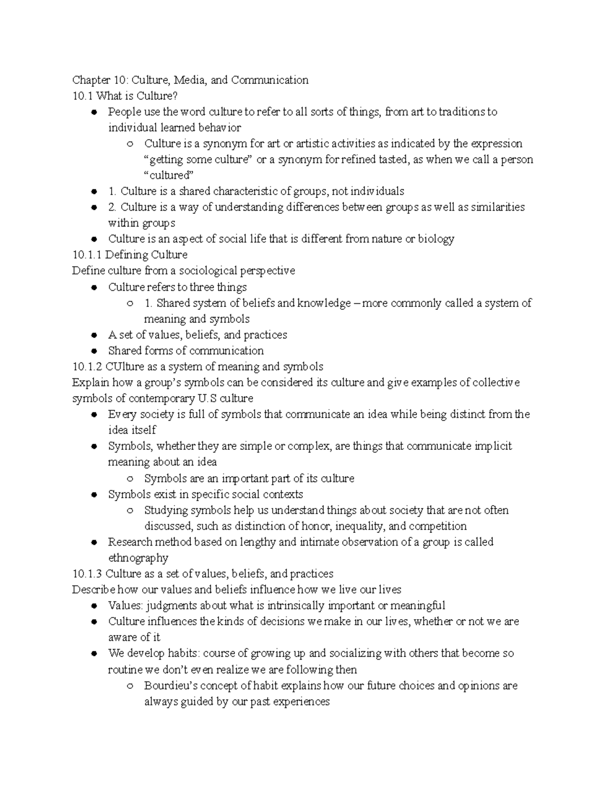 Chapter 10: Analyzing Culture, Media, and Communication Dynamics - Studocu