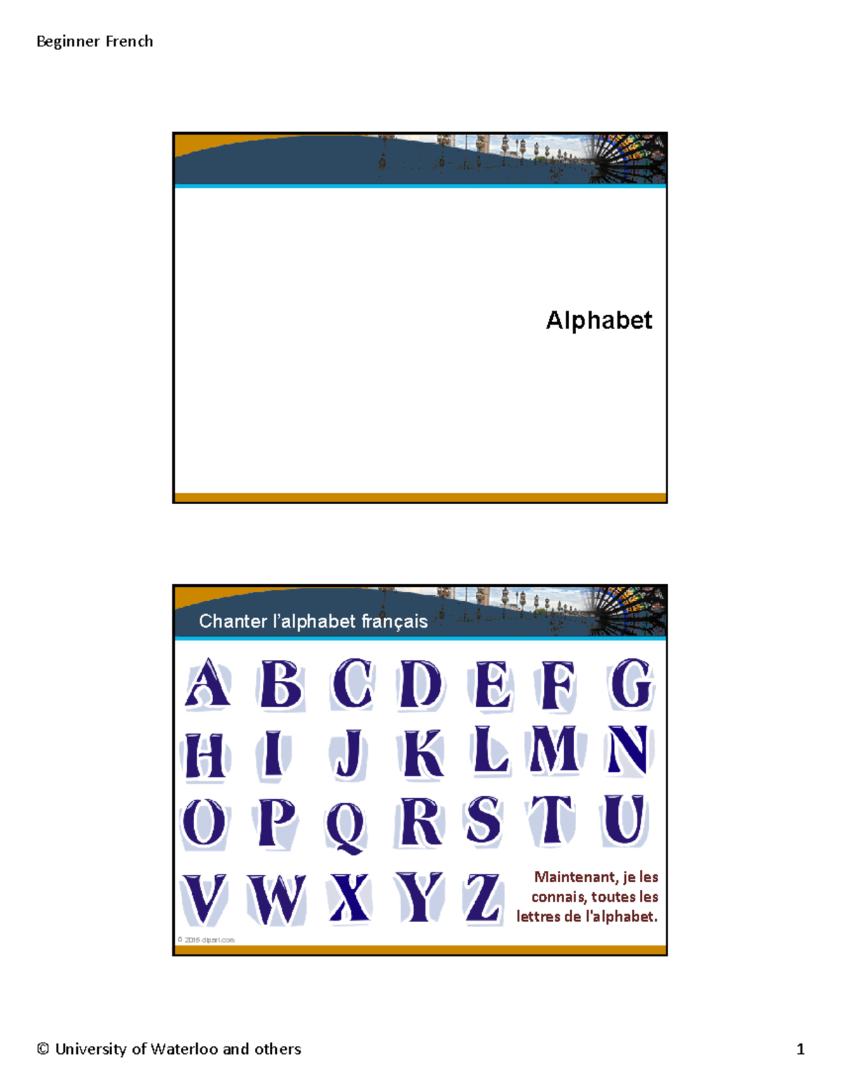 Beginner French: Alphabet and Accents Overview - Studocu