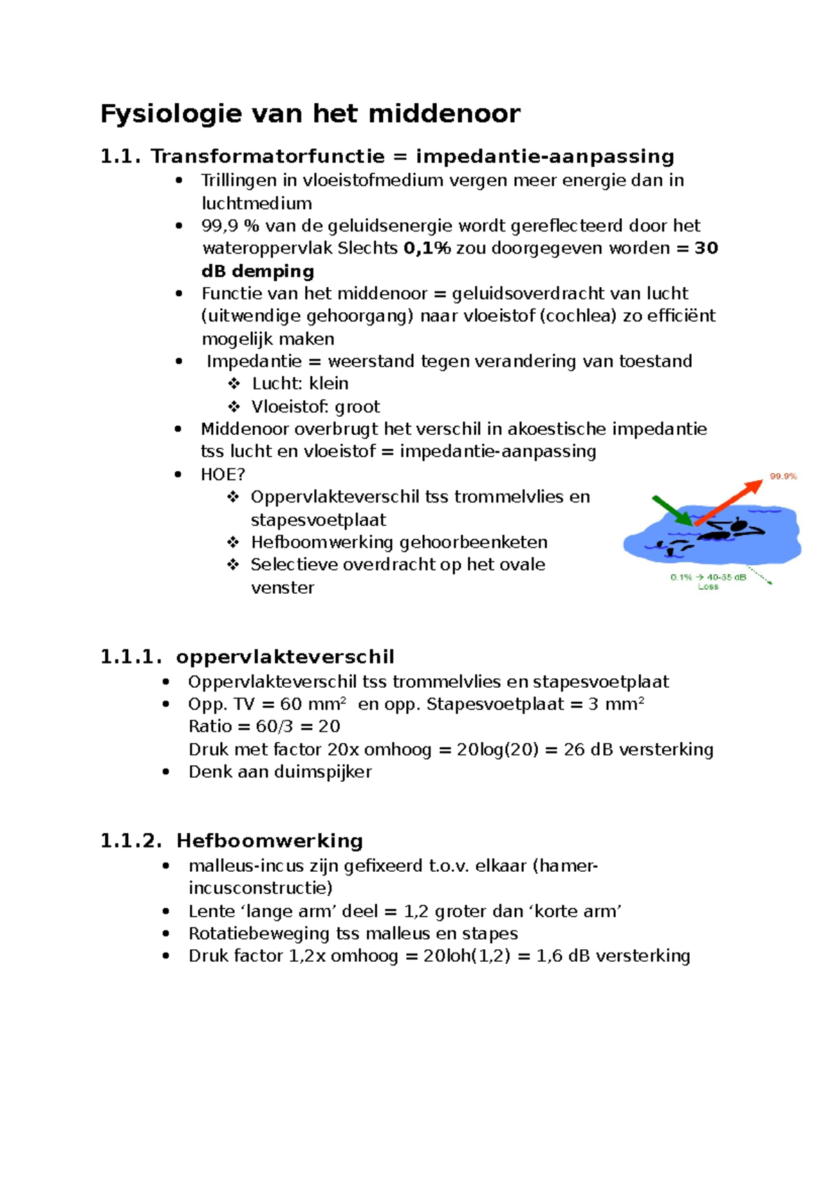 Fysiologie van het Middenoor: Transformatorfunctie en Geluidsoverdracht ...