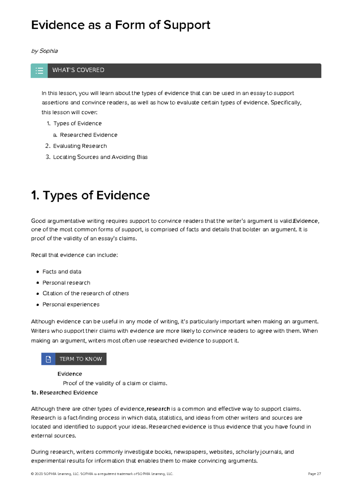 Unit-4-tutorials-argumentative-writing (2 - Evidence as a Form of ...