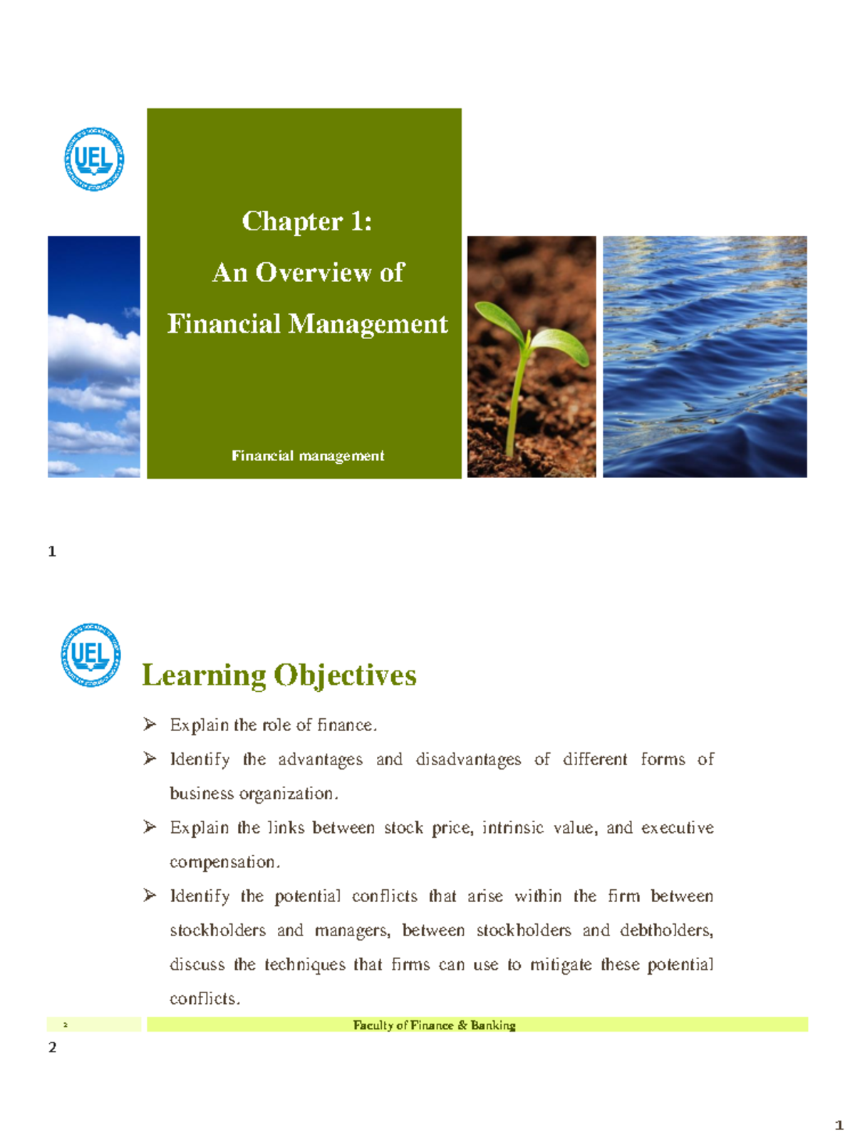 Chapter 1 - Chap 1 - Chapter 1: An Overview of Financial Management ...