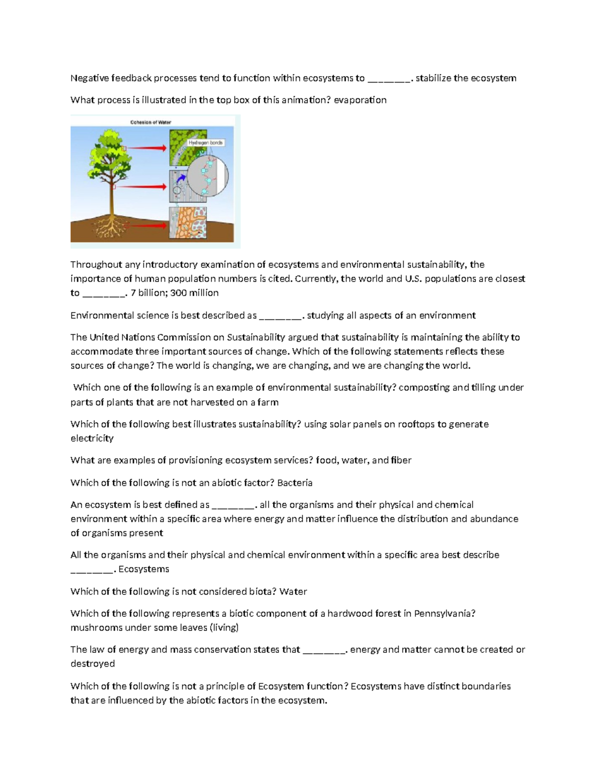 Chapter 1 - Ecosystems Study Guide (ENV 101) - Studocu