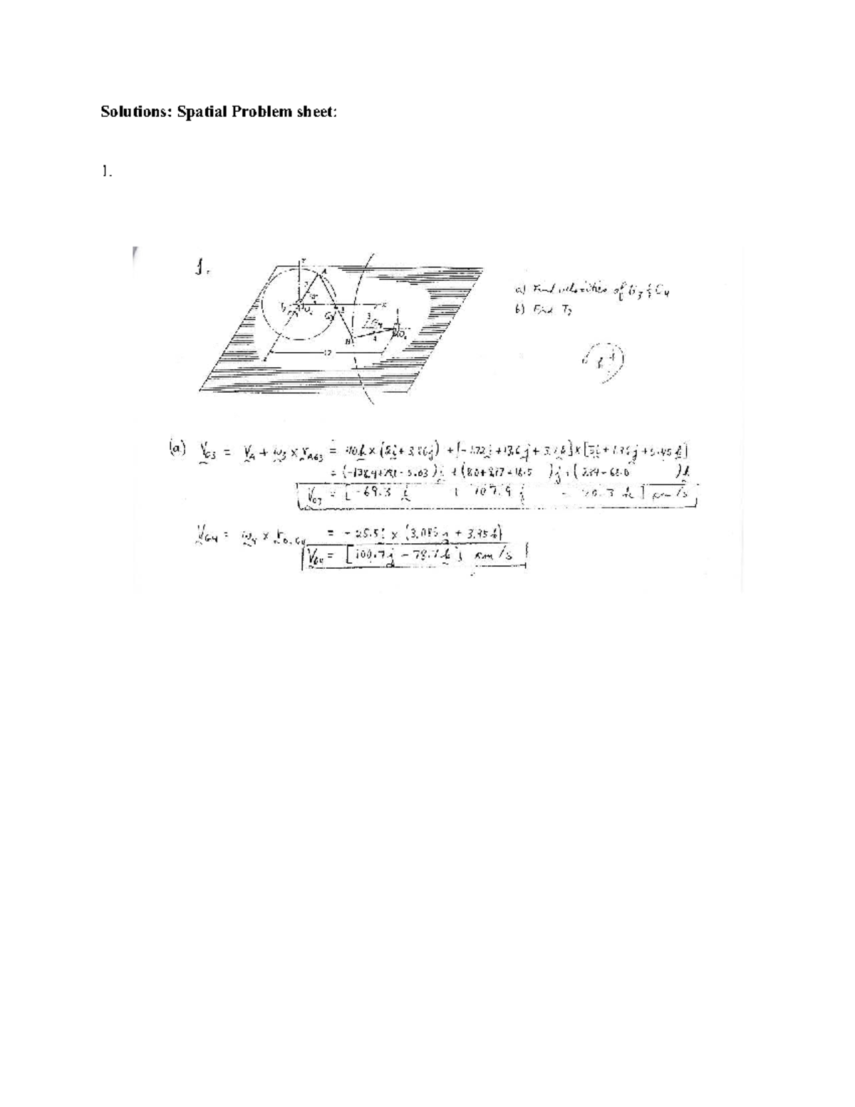 Spatial Solutions: Exercises 1.2 - Problem Sheet - Studocu