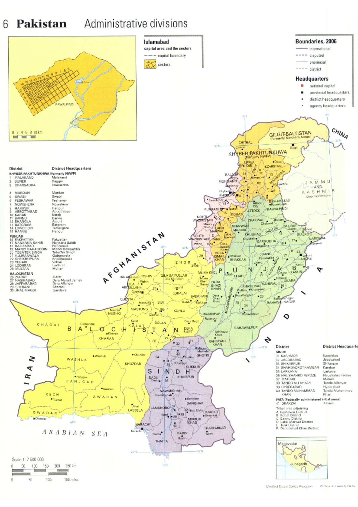 1. Pakistan - 6 Pakistan Administrative divisions Islamabad Boundaries ...