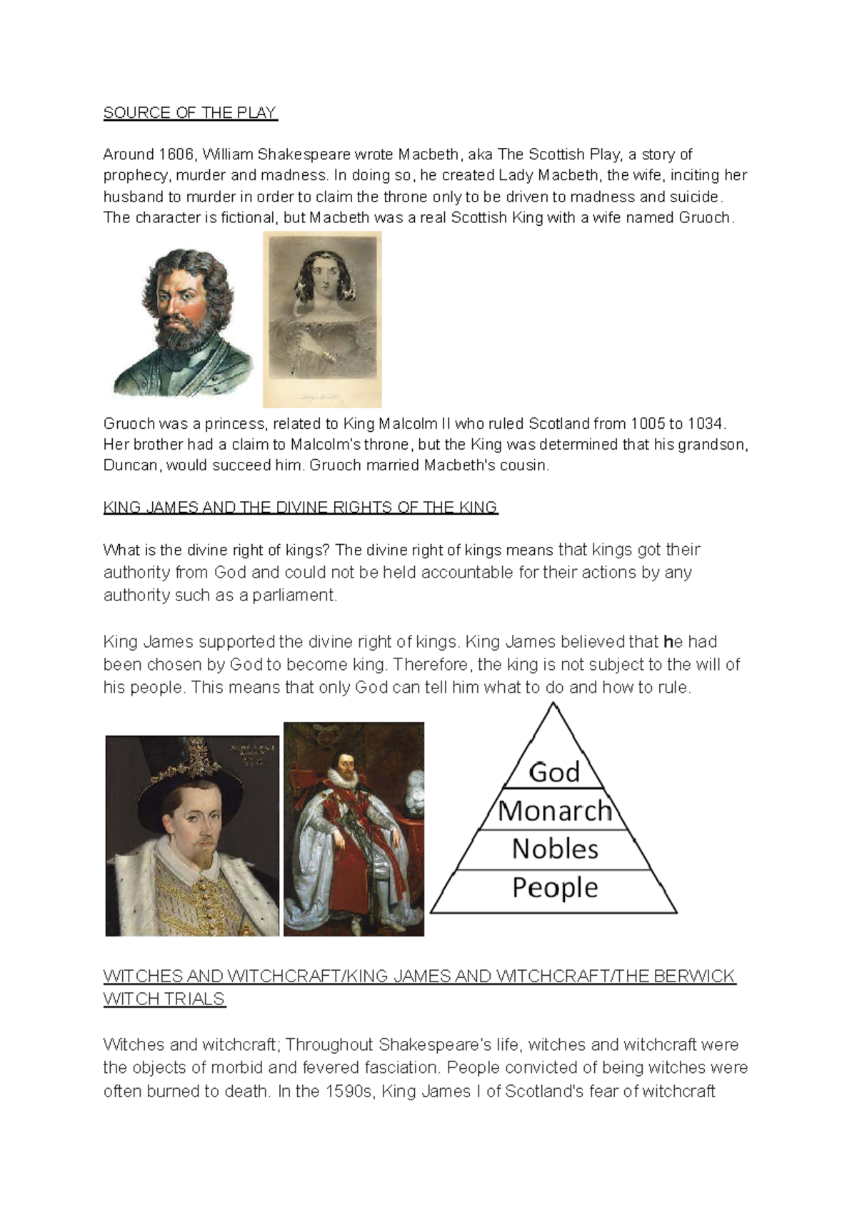ENGL 101: Analysis of Macbeth and Its Historical Context - Studocu