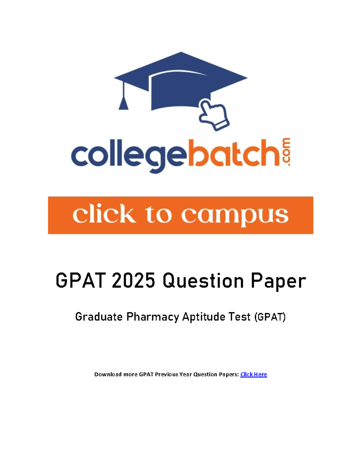 GPAT 2025 Question Paper with Answer Key and Solutions - Studocu